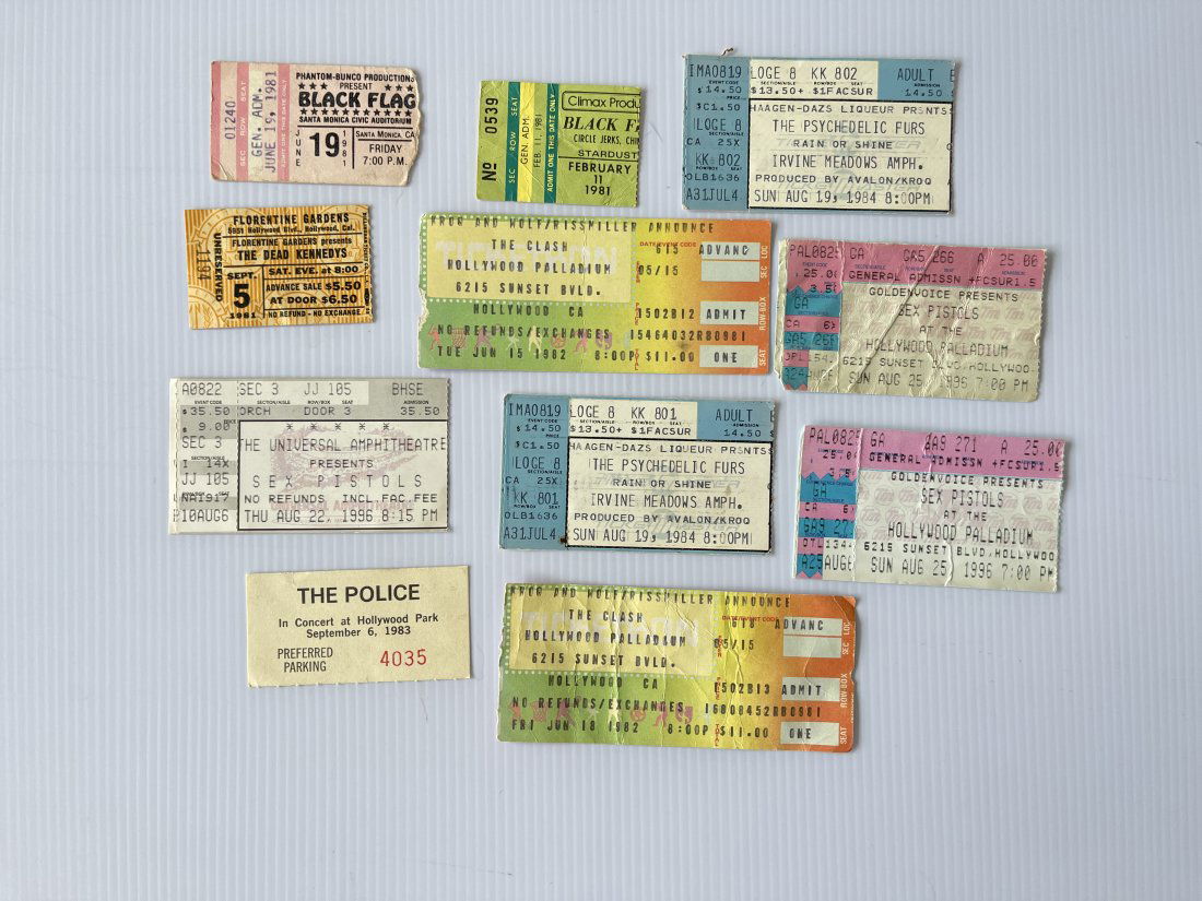 Punk Ticket Stub Collection