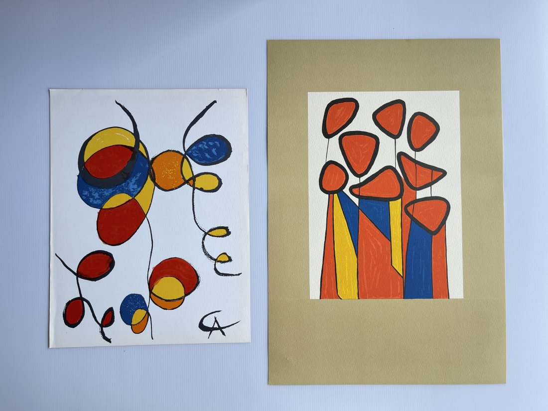 Rare Alexander Calder Lithograph Set - Flowers / Spirales Auction