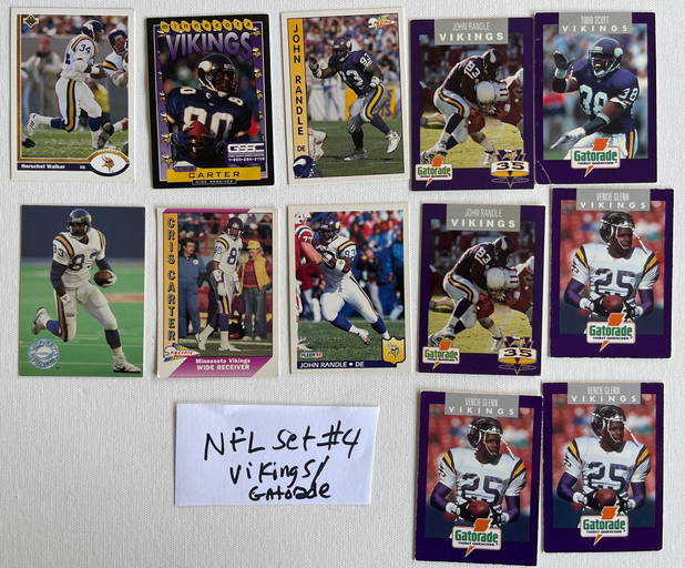Nfl Trading Card Set #4 With Vikings And Gatorade