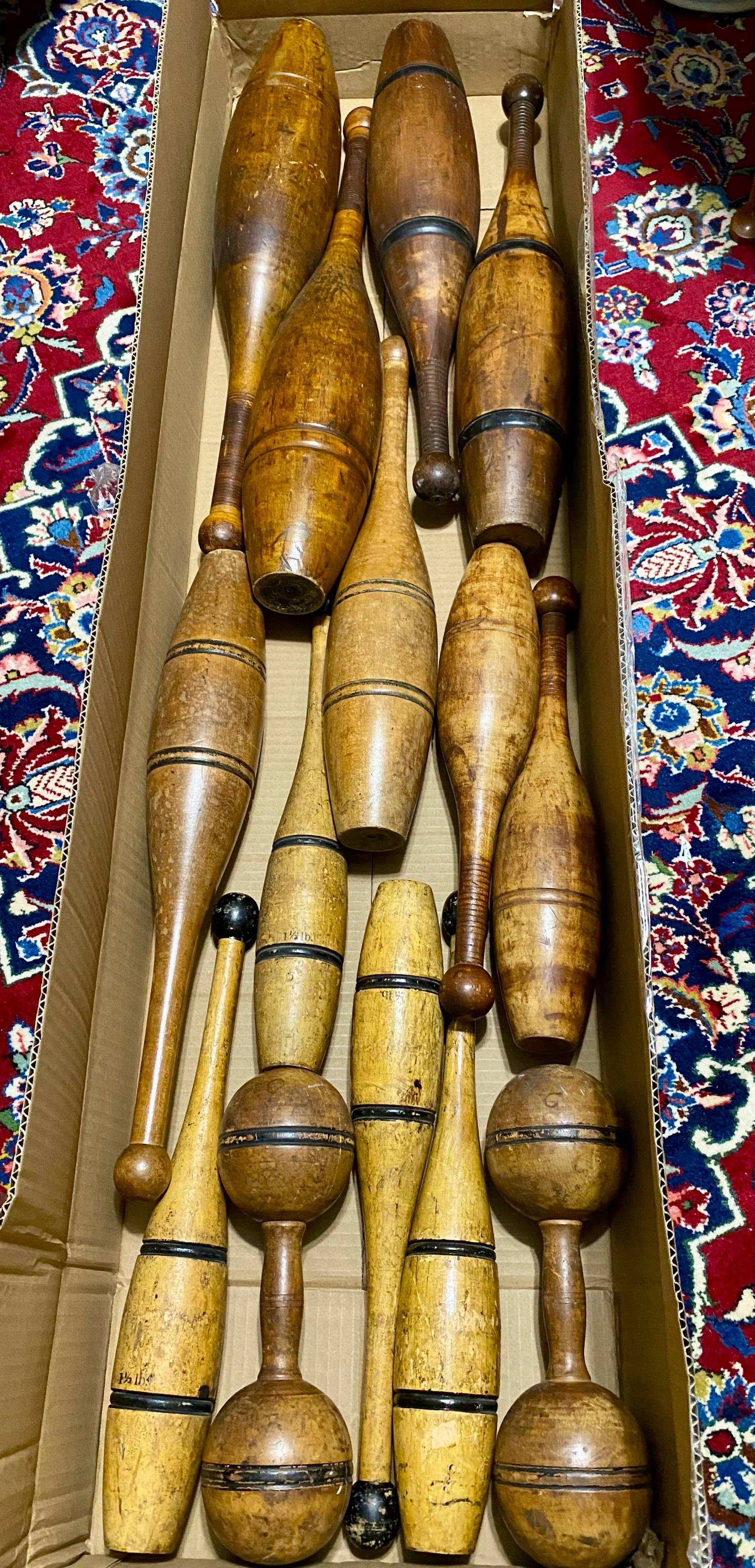 Rare Amazing Set Of Indian Clubs Auction