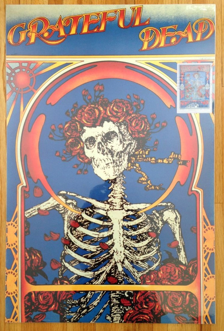 GRATEFUL DEAD VINTAGE ROCK POSTER AND AVELON CARD