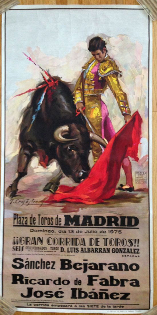ORIGINAL BULLFIGHTING POSTER FROM MADRID SPAIN - 1975 ! - Sep 15, 2013 ...