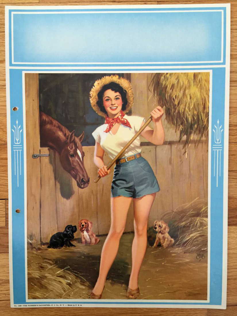 Walt Otto Pin Up 1428 The Farmers Daughter