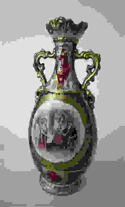 Porzellanfabrik Victoria Schmidt Rare Vase C1890 Shylock And Portia ...