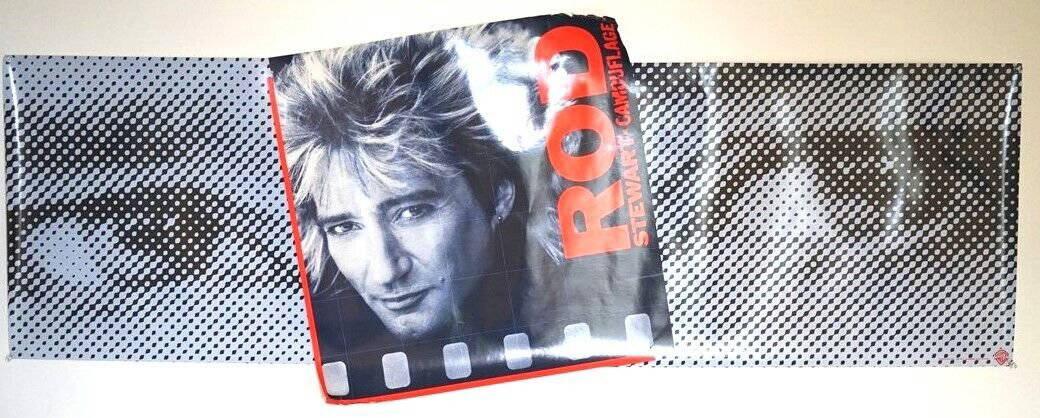 Rod Stewart Rare Meisel Promo Poster Camouflage 58" X 24" Warner Bros ...