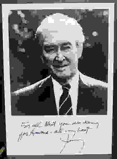 Photograph - Jimmy Stewart Actor Signed Auction