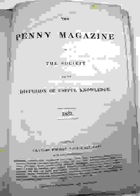 Penny Magazine 1832 & 1833 Full Bound Volumes Calf Binding The Penny ...