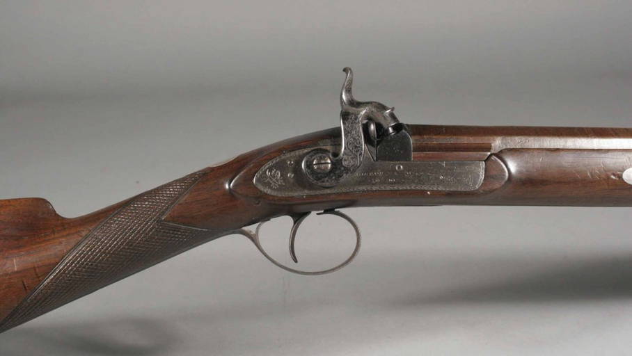 A Georgian Percussion Cap Rifle By Joseph Manton L