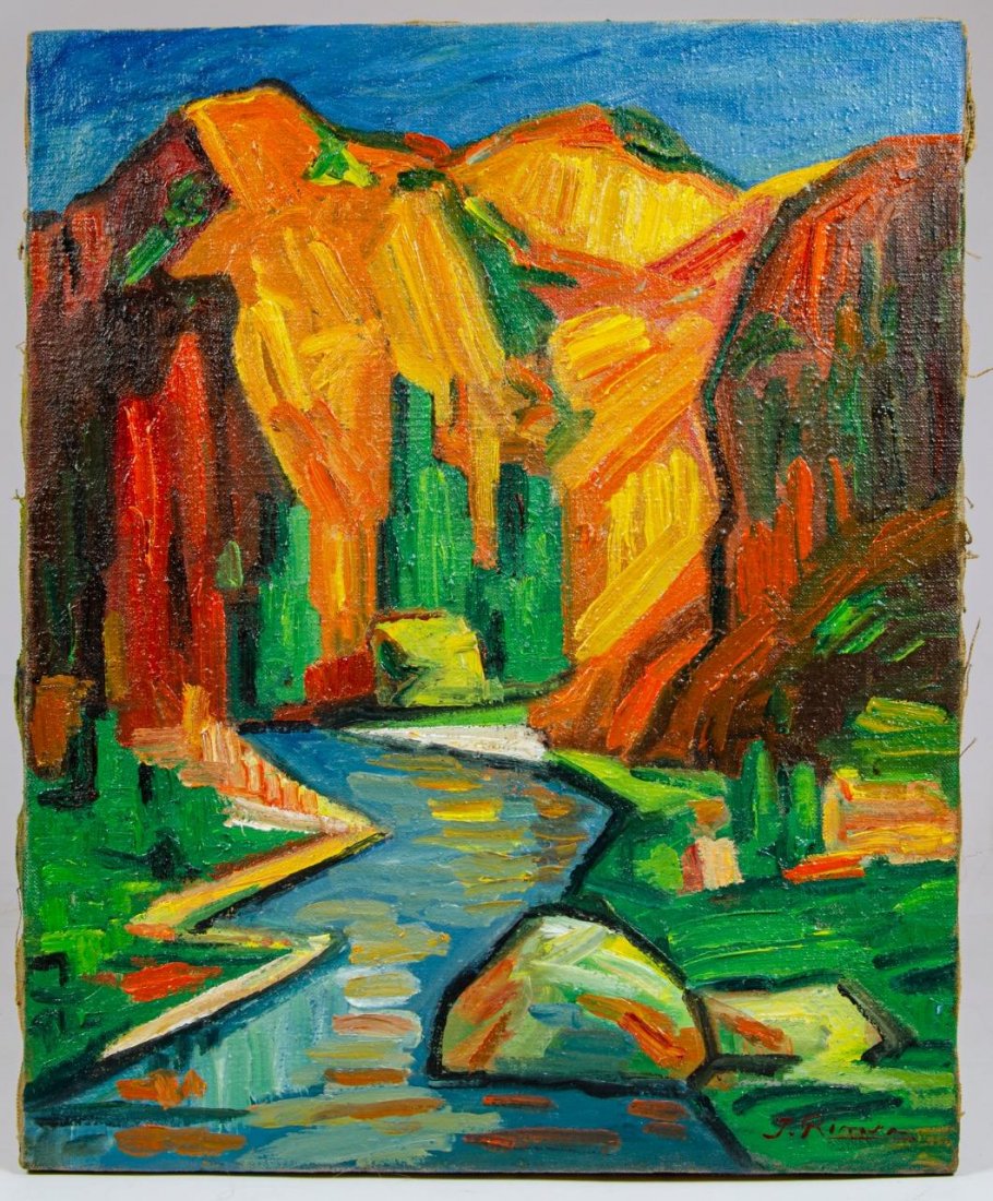 Juan Rimsa Oil On Canvas 22" X 18" W/ Provenance