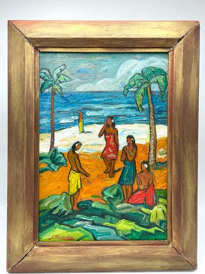 Juan Rimsa Oil On Canvas 16" X 11" W/ Provenance