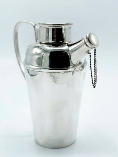Cartier Metal Cocktail Shaker H: 8" Diam: 4" France
