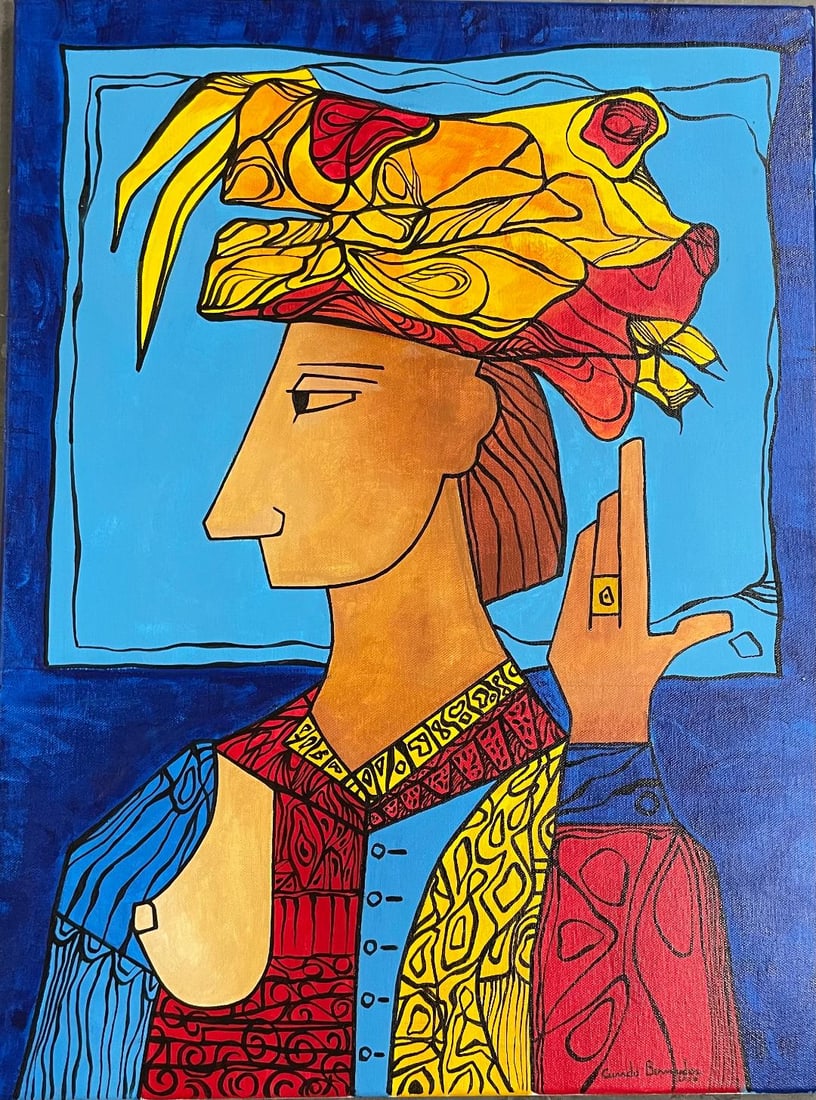 Cundo Bermudez (attrib) Oil On Canvas Art: 24" X 18" Auction