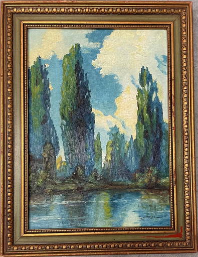 George Loftus Noyes (attributed) Oil On Canvas Art: 14" X 10"