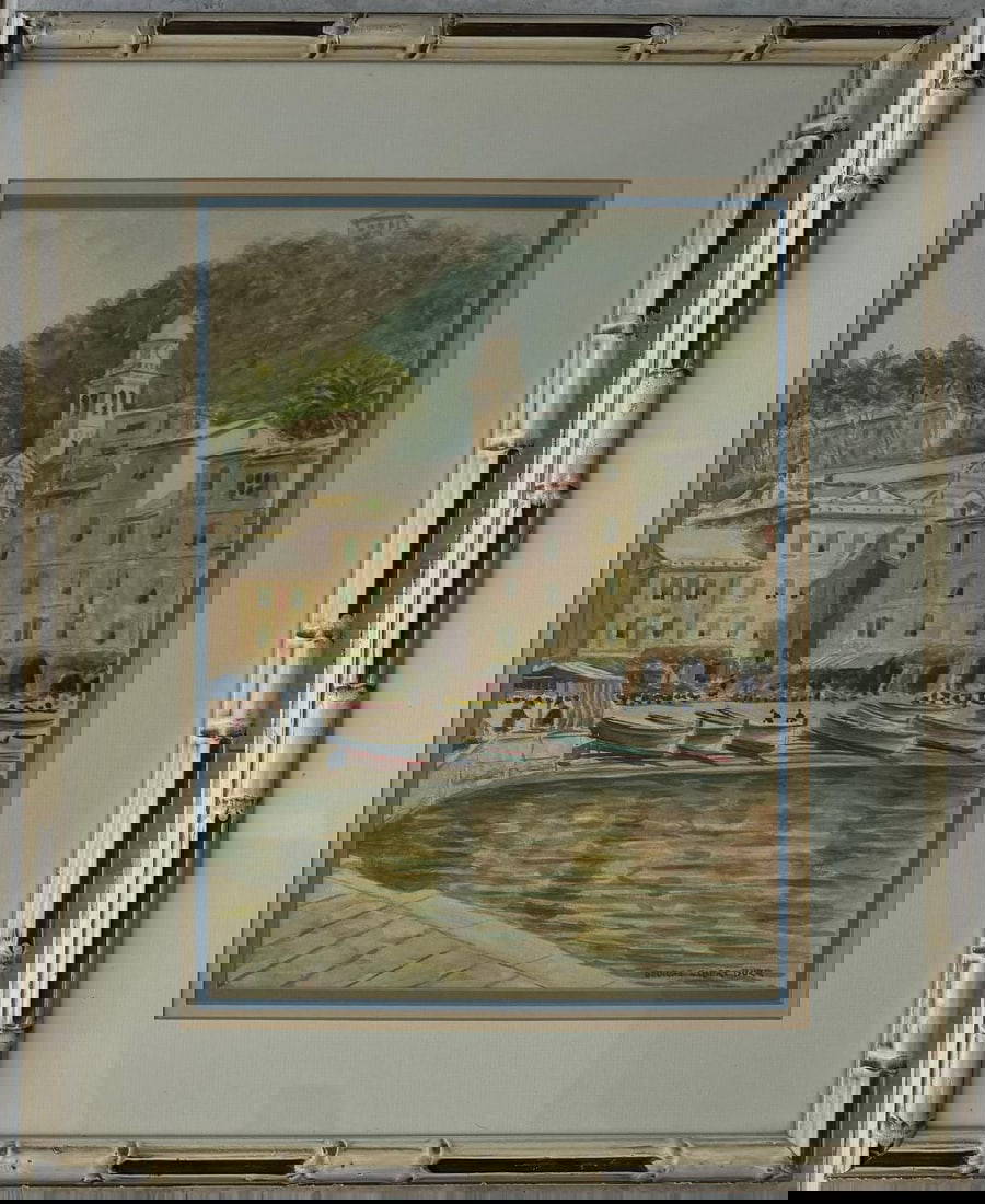 George Elbert Burr Watercolor On Paper Art: 14" X 10" Auction