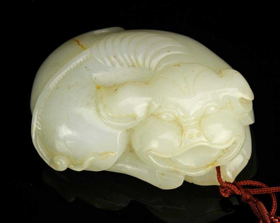 Chinese Carved Jade Foo Dog