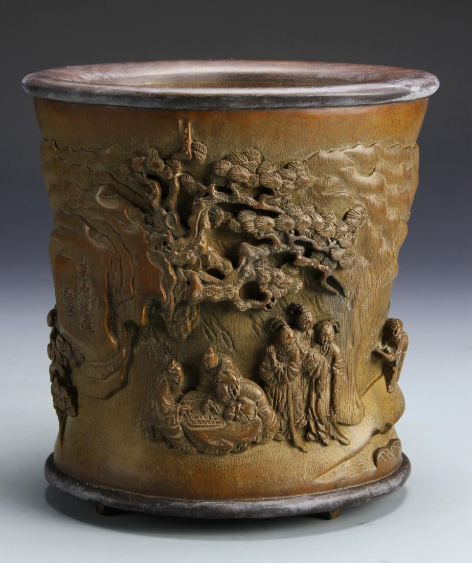 Chinese Bamboo Brush Pot - Dec 16, 2012 | Altair Auctions in MA