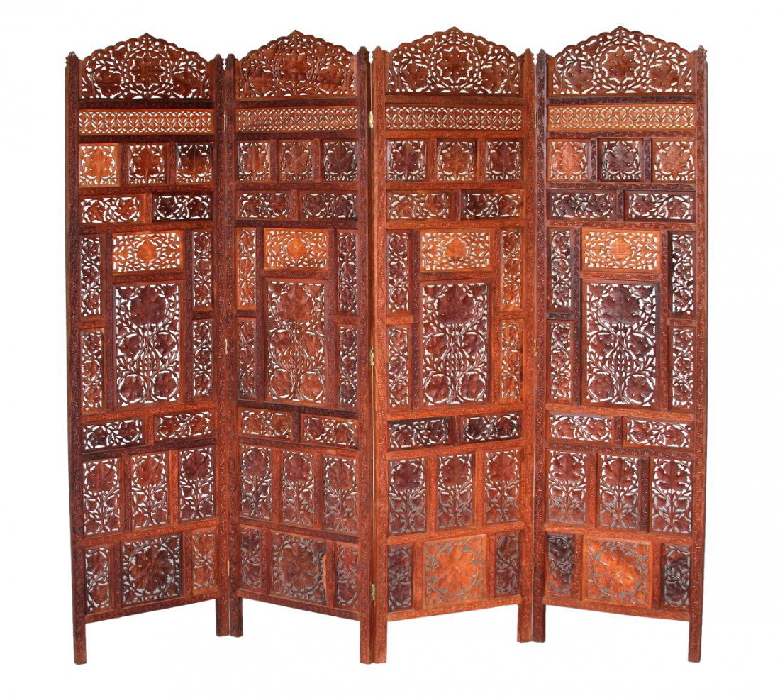 Four Thai Folding Panel Screens