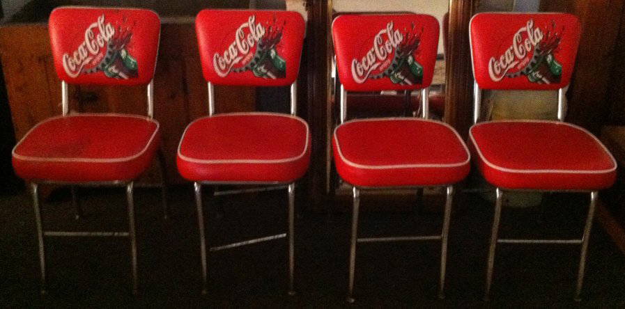Coca Cola Chairs, Set Of Four