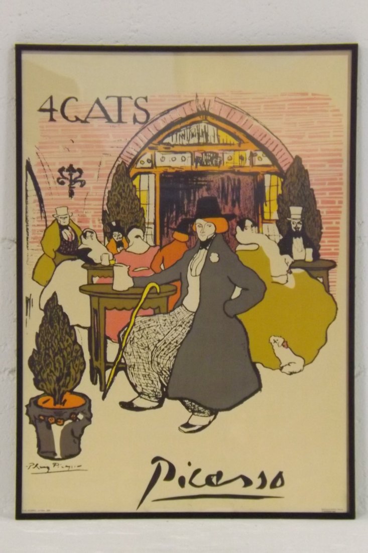 108: Pablo Picasso "4 Cats" Poster