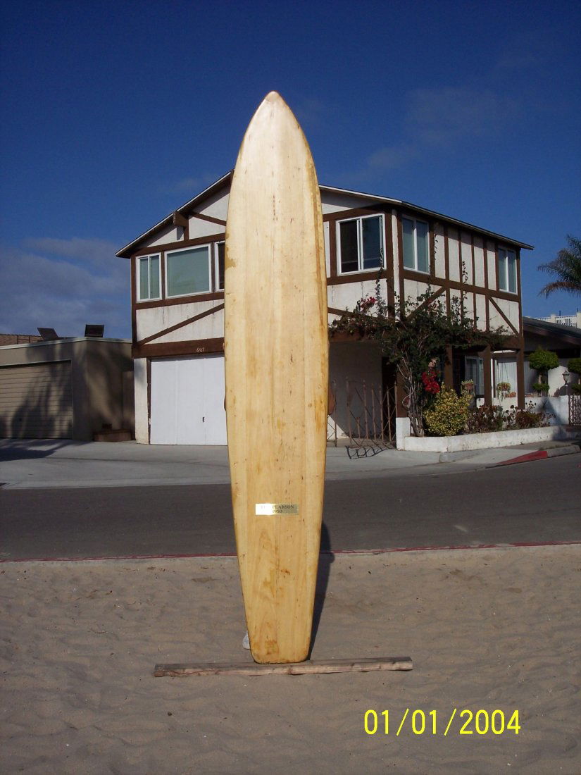 1950 Restored Balsa Surfboard {santa Cruz}