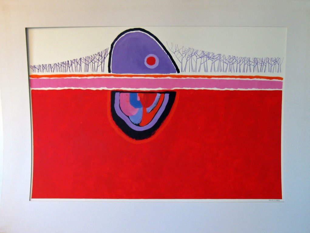Calvin J. Libby acrylic on paper, "Landscape #369," 22 - May 22, 2013 ...