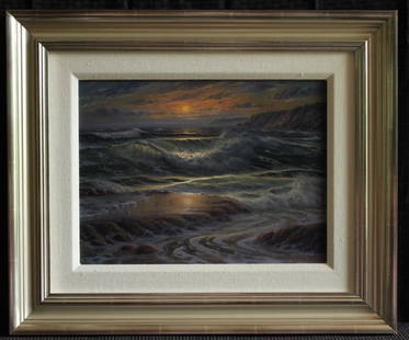 *meyer Muenchen Signed Oil Painting Landscape