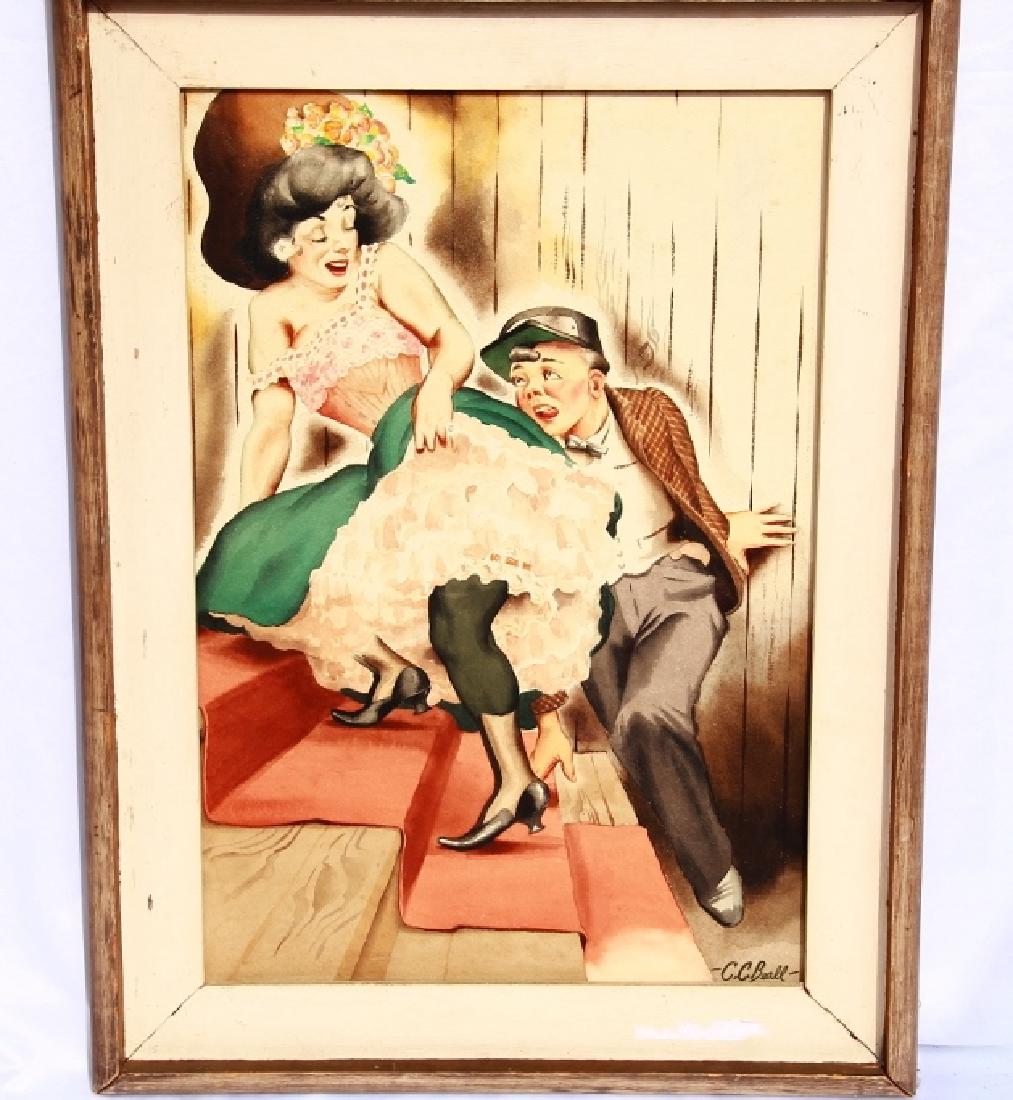 Cecil Beall (1892-1967) "The Saloon Stairs"