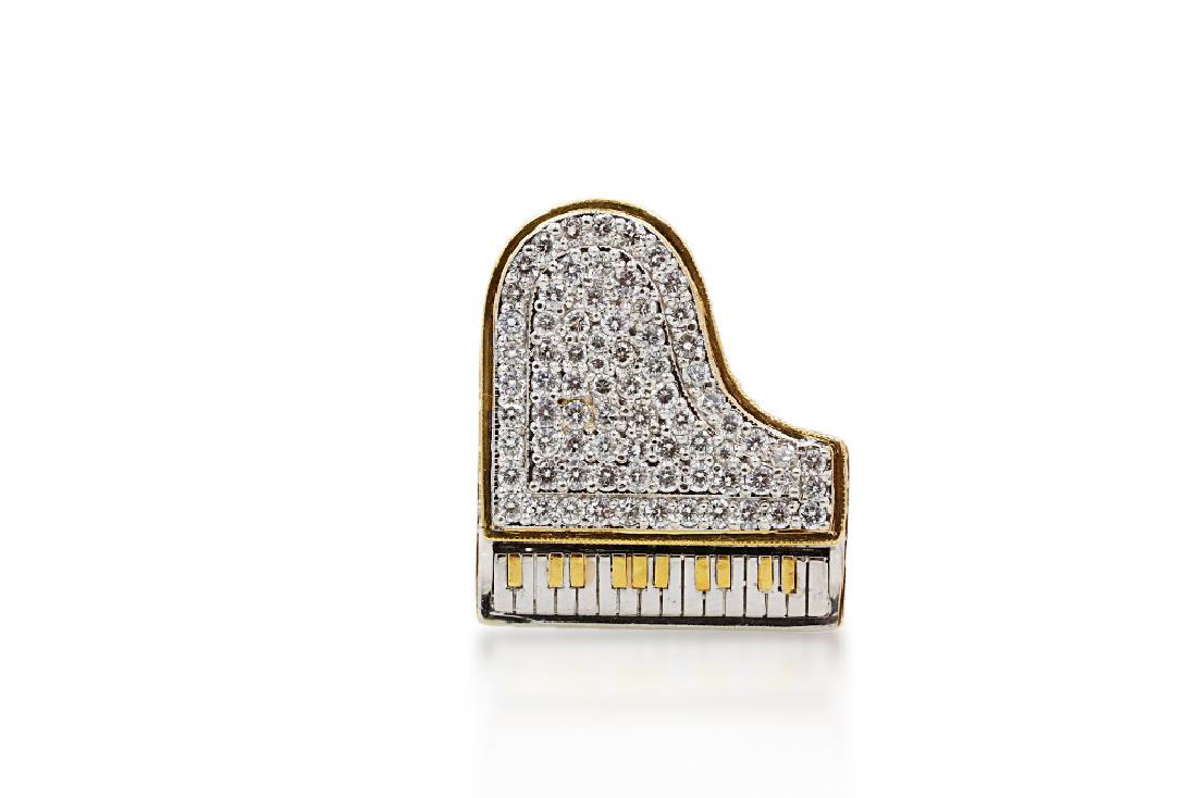 Liberace's 3.00ctw Diamond & 14K Piano Ring