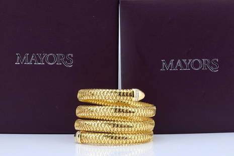 Roberto Coin 18k Yellow Gold Diamond Primavera Coil Bracelet