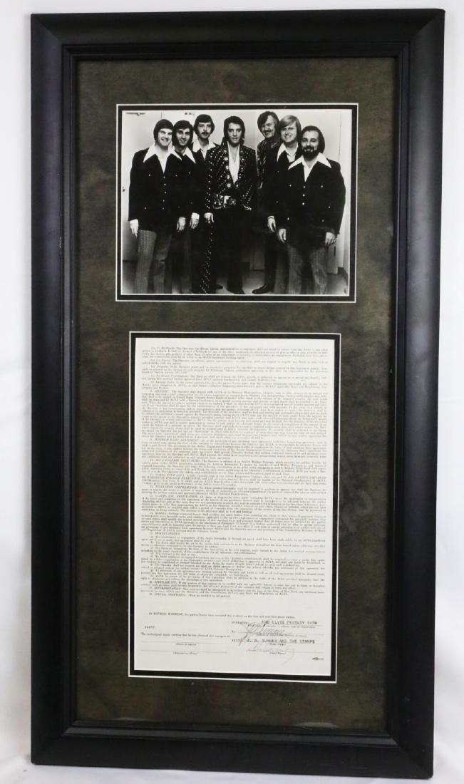 Elvis Presley & J.D. Sumner Signed Performance Contract