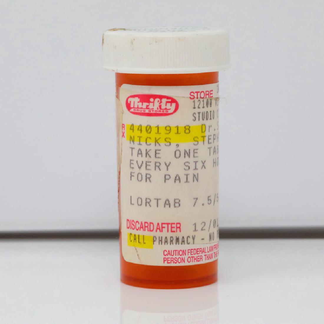 Stevie Nicks' Lortab Prescription Bottle W/COA