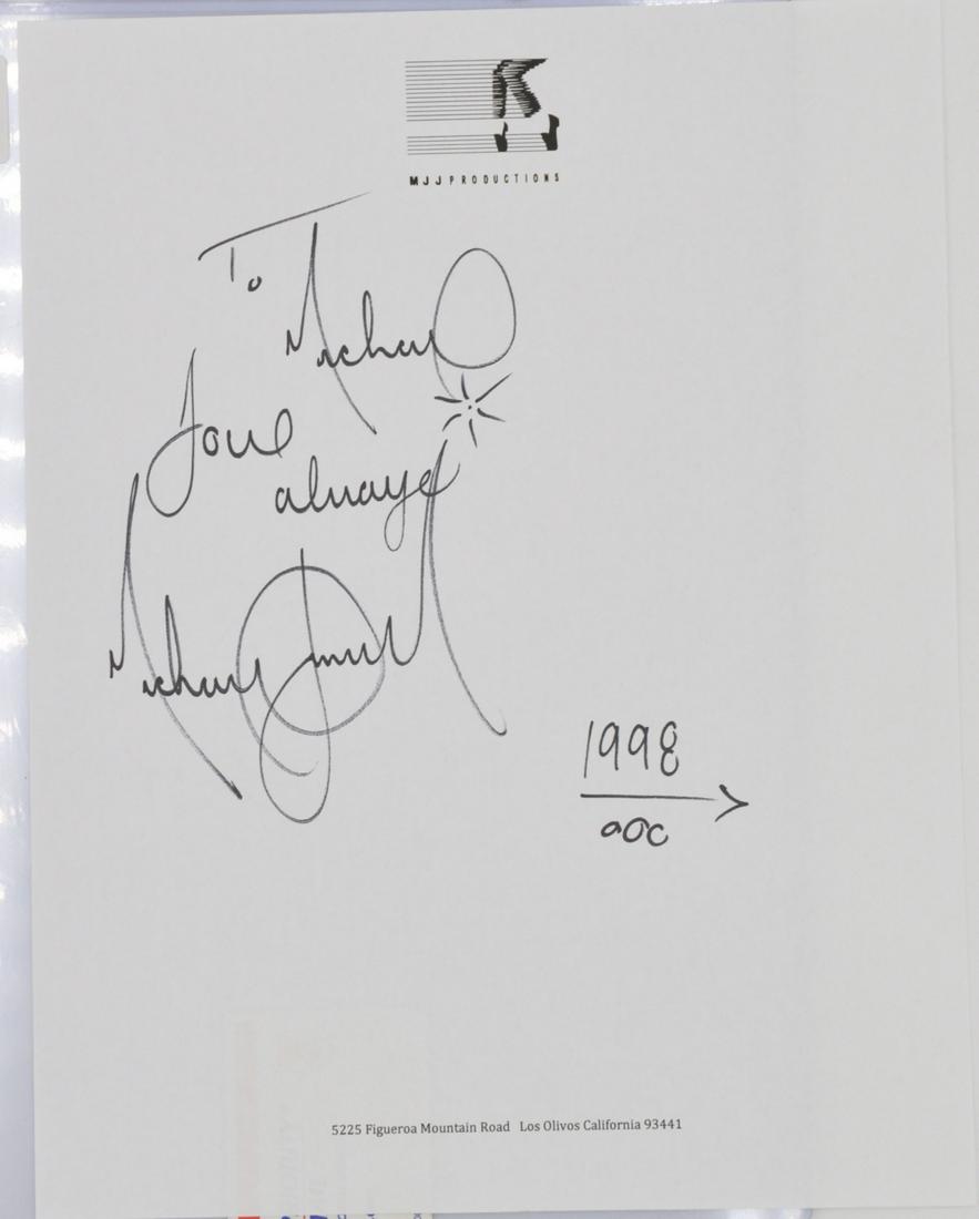 Michael Jackson Signed Letter on MJJ Letterhead - Mar 28, 2020 | GWS ...