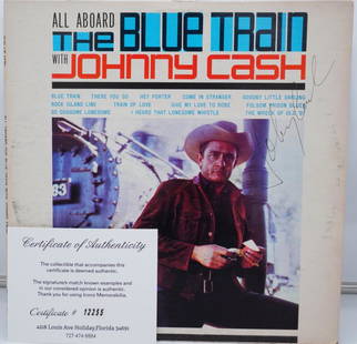 1962 Sun Records Invoice Johnny Cash's "blue Train"