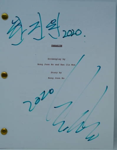 Parasite (2019) Signed Original Shooting Script