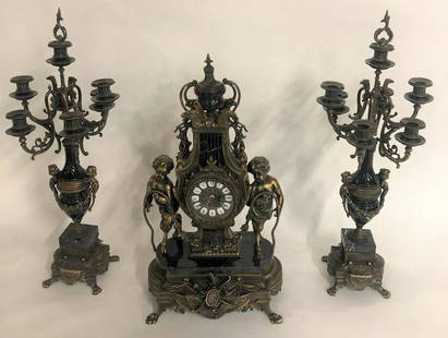 Imperial Franz Hermle Brevettato Figural Clock