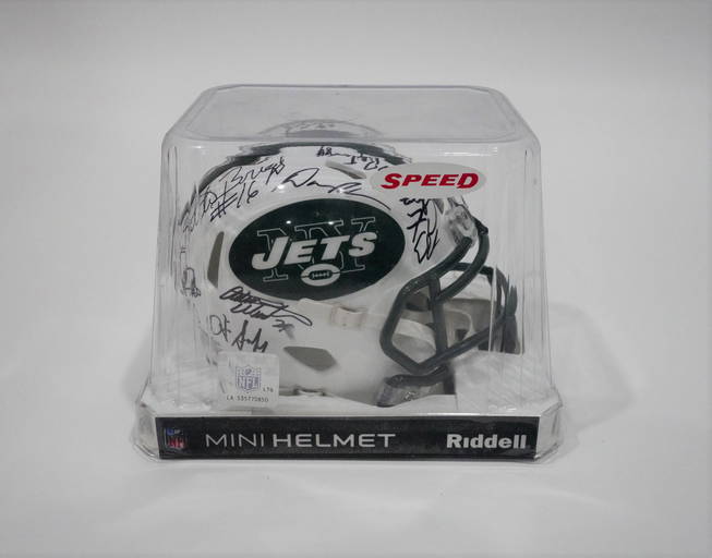 Walter Briggs and Others Signed NY Jets Mini Helmet (#0075A) on Mar 26 ...
