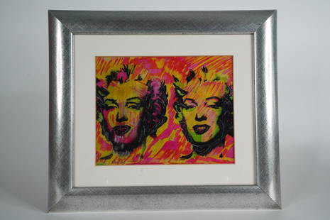 Andy Warhol Original Ink Drawing W/ Authentication 1978