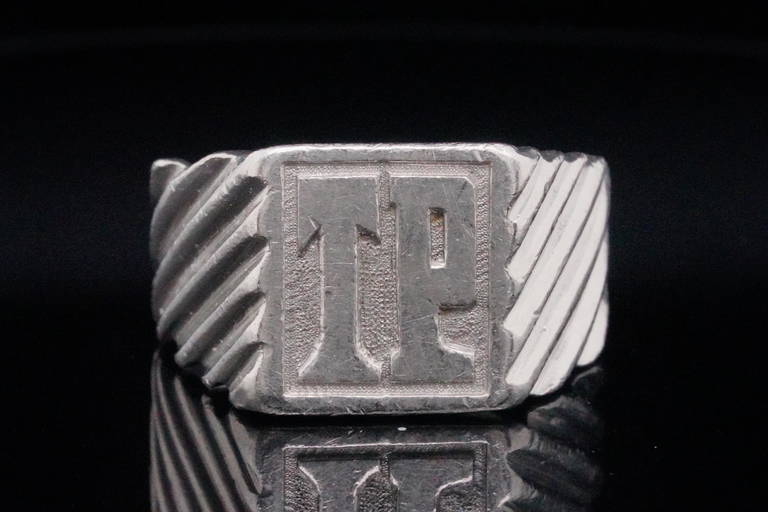 Col. Tom Parker's Platinum First "TP" Ring From Elvis (#0018) on Aug 27 ...