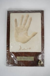 Muhammad Ali Plaque And Handprint