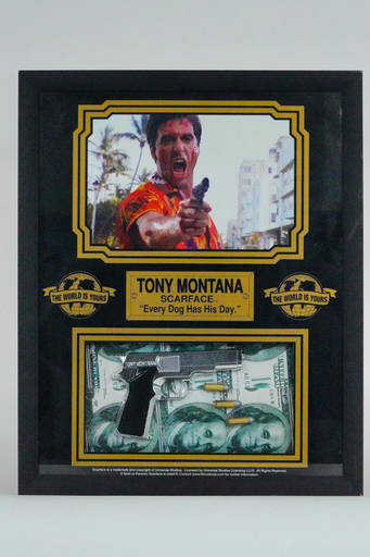 Scarface Al Pacino Photo W/replica Gun