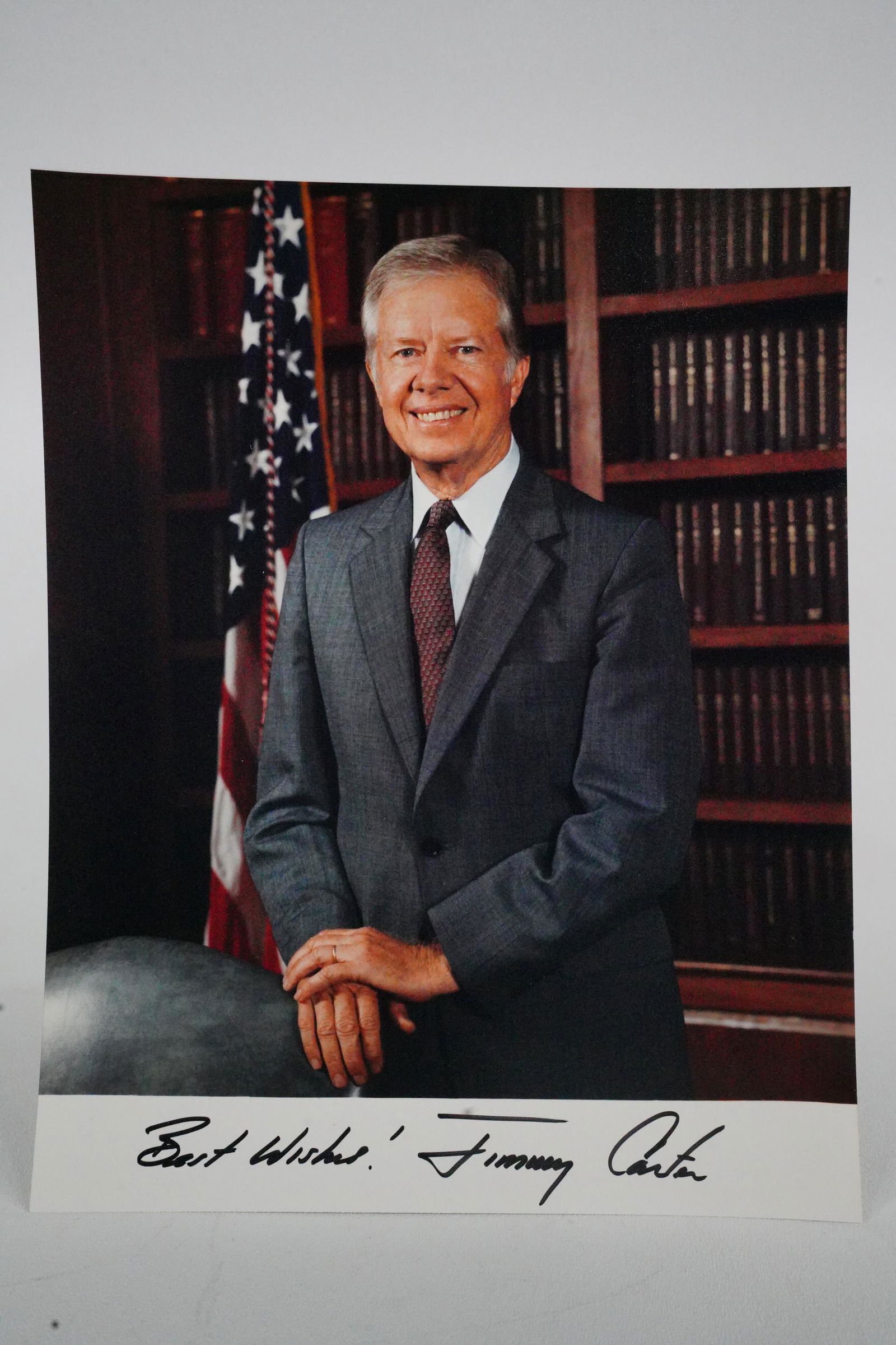 Signed Jimmy Carter Best Wishes Portrait