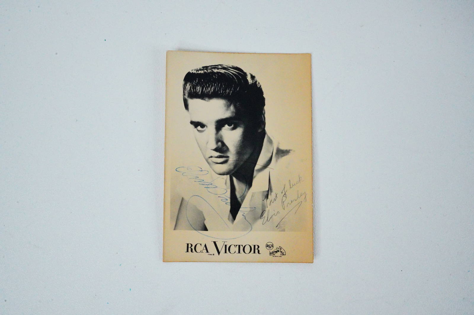 Elvis Presley Autographed Photo Card W/coa Auction