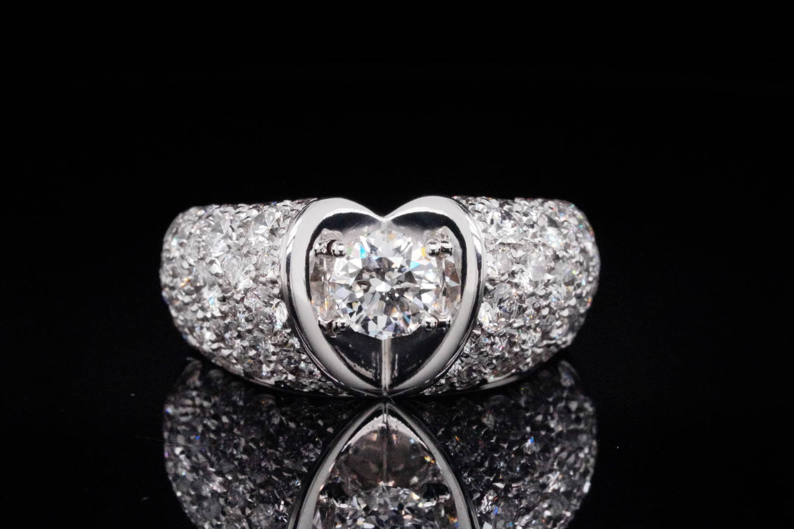 Escada 3.00ctw Vs1/e Diamond And 18k White Gold Ring Auction