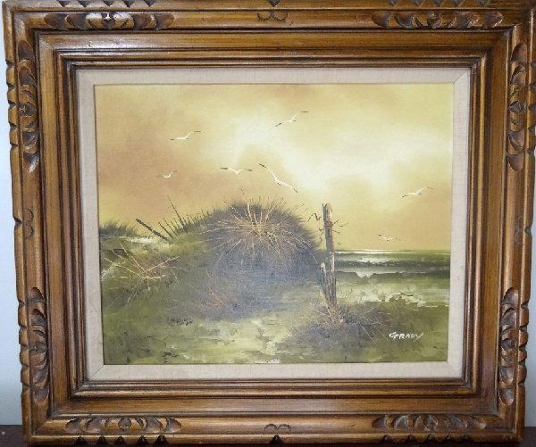 38: Orig. Oil Painting On Canvas Signed "Grady"