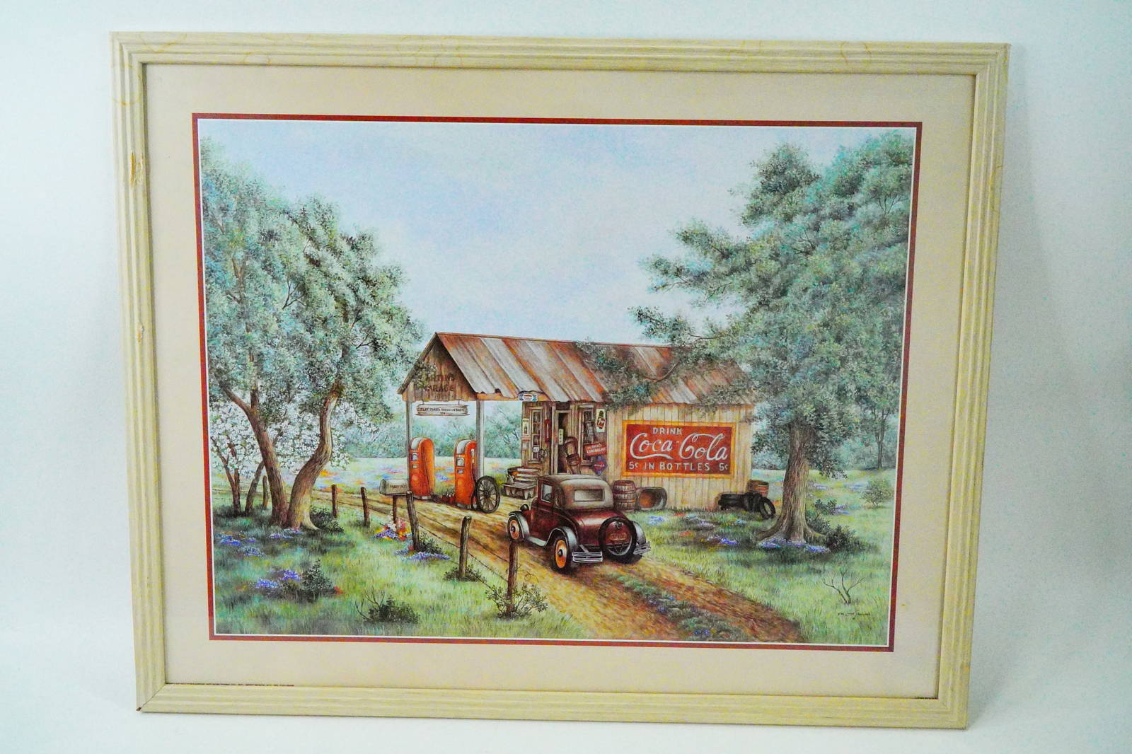 Kay Lamb Shannon Vintage "martin's Garage" Lithograph Auction