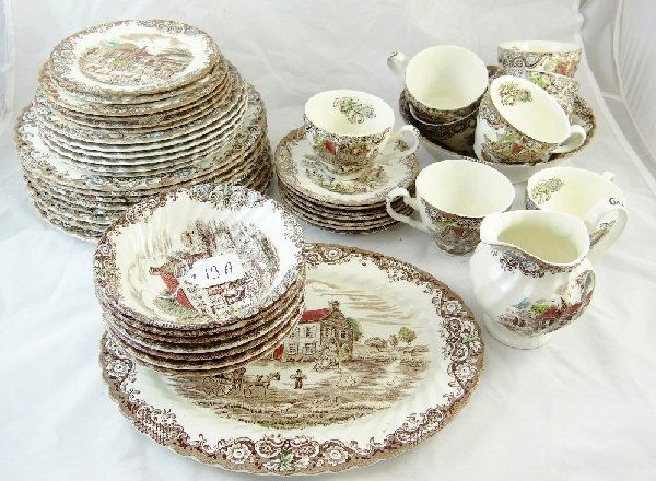 (47)piece Staffordshire England China