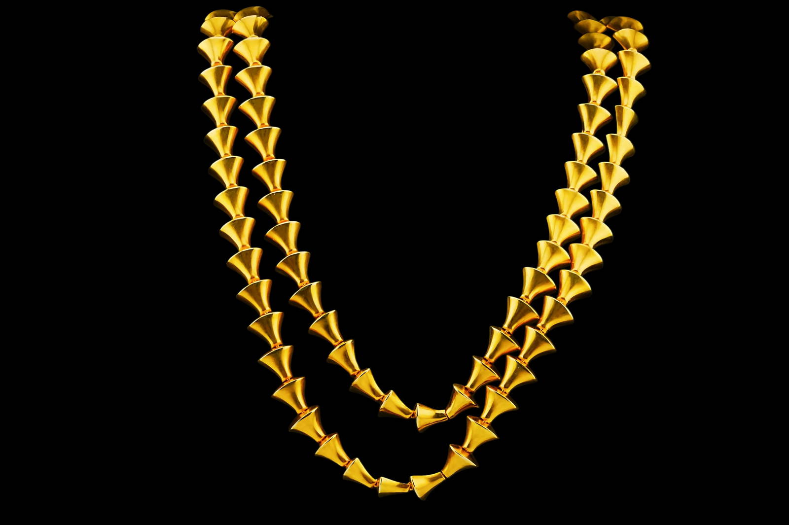 Zolotas Solid 18k Yellow Gold 16" Double-row Necklace W/$45,000 ...