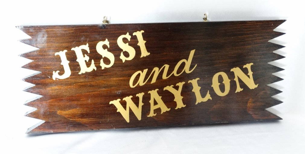 Waylon Jennings "jessi And Waylon" Sign W/coa