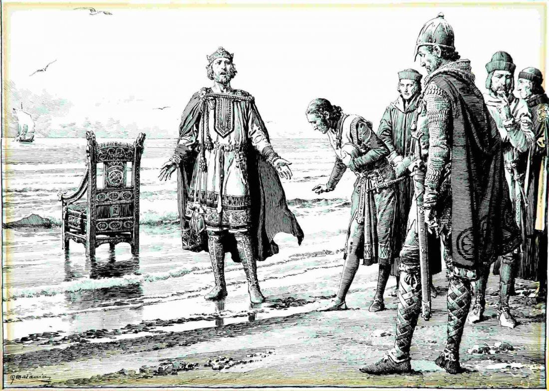 Fortunino Matania - King Canute