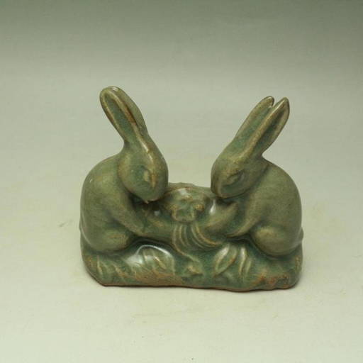 Ming Longquan Celadon Rabbits - May 10, 2015 | Catherine's Art Center ...